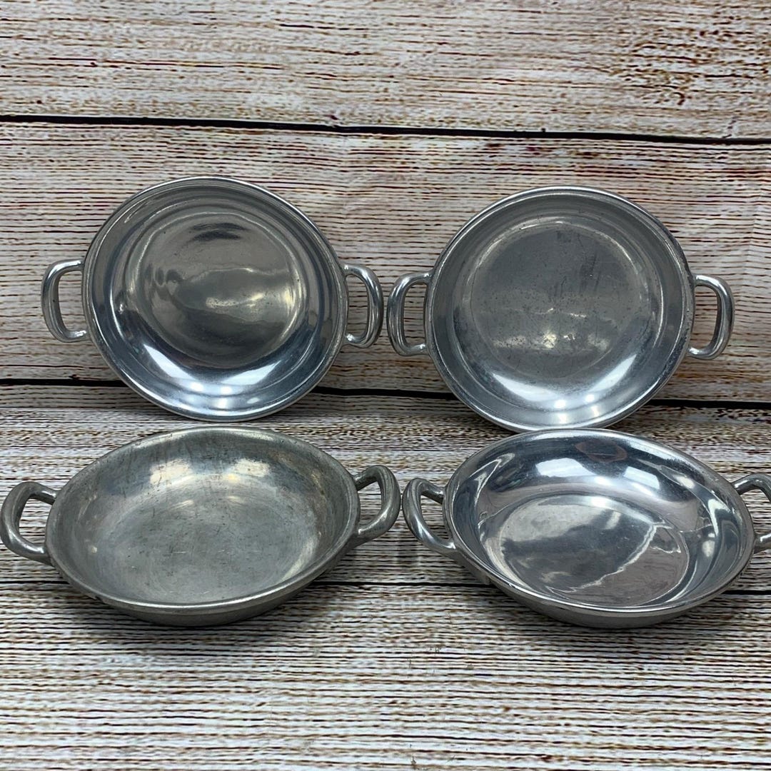 Vintage Wilton Pewter Handled Bowls: Queen Anne Style, Set of 4 - Etsy