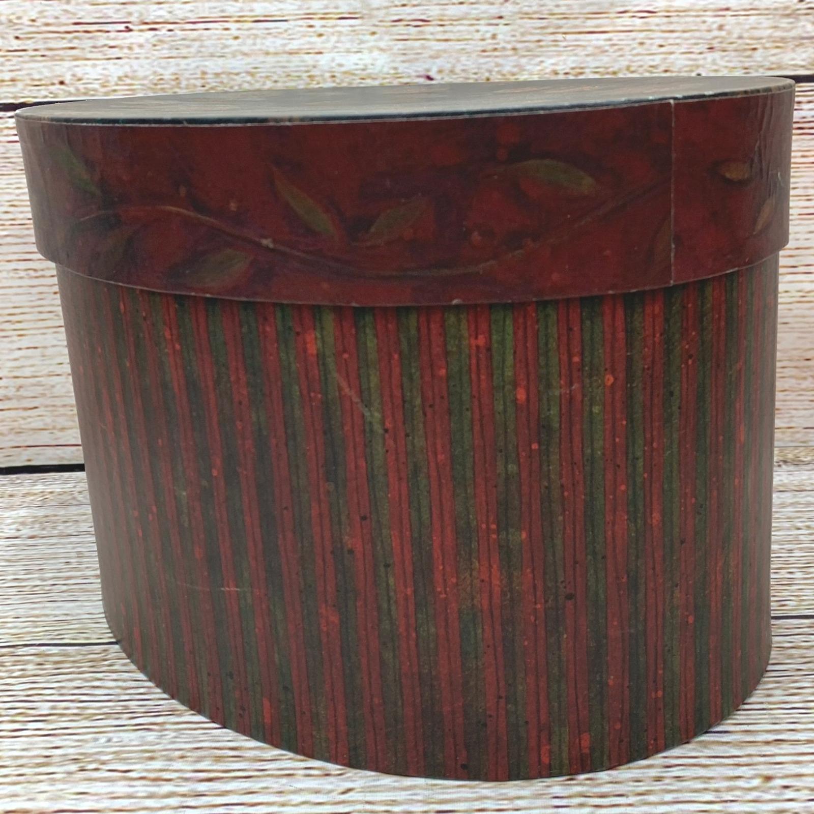 Bob's Boxes R.A. Lang Card Company Oval Decorative Hat Storage Box ...