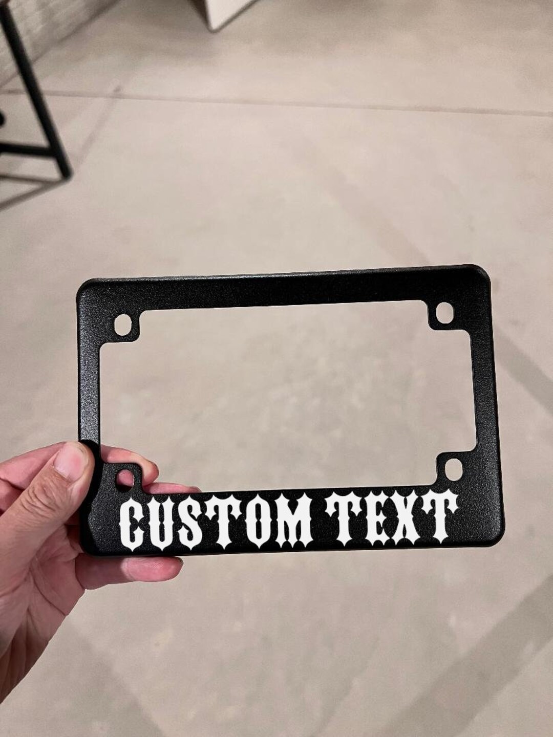 Custom Motorcycle License Plate Frame You Tell Me What You Want on It ...