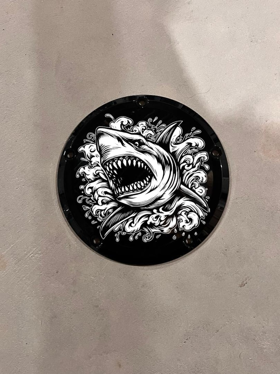 Harley Custom Derby Cover Shark Wave Design - Etsy