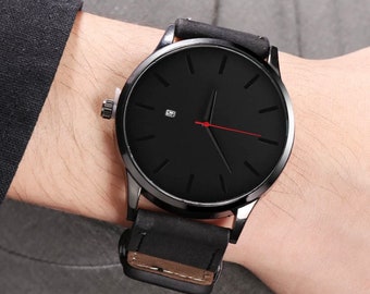 Black Simple Watches - Etsy