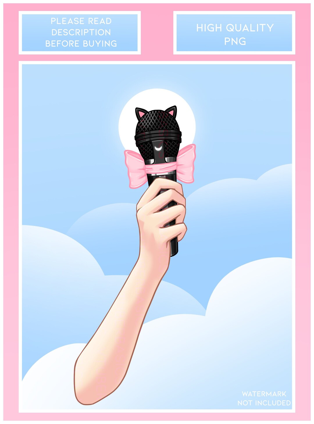 Kitty Microphone Black Pink White Blue Red Vtuber - Etsy