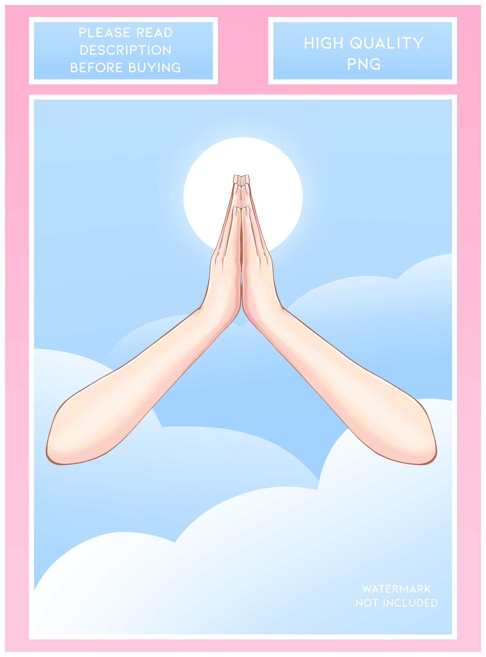 Prayge Bless Hands - Vtuber | Twitch | Youtube | Prop | Asset | Hands ...
