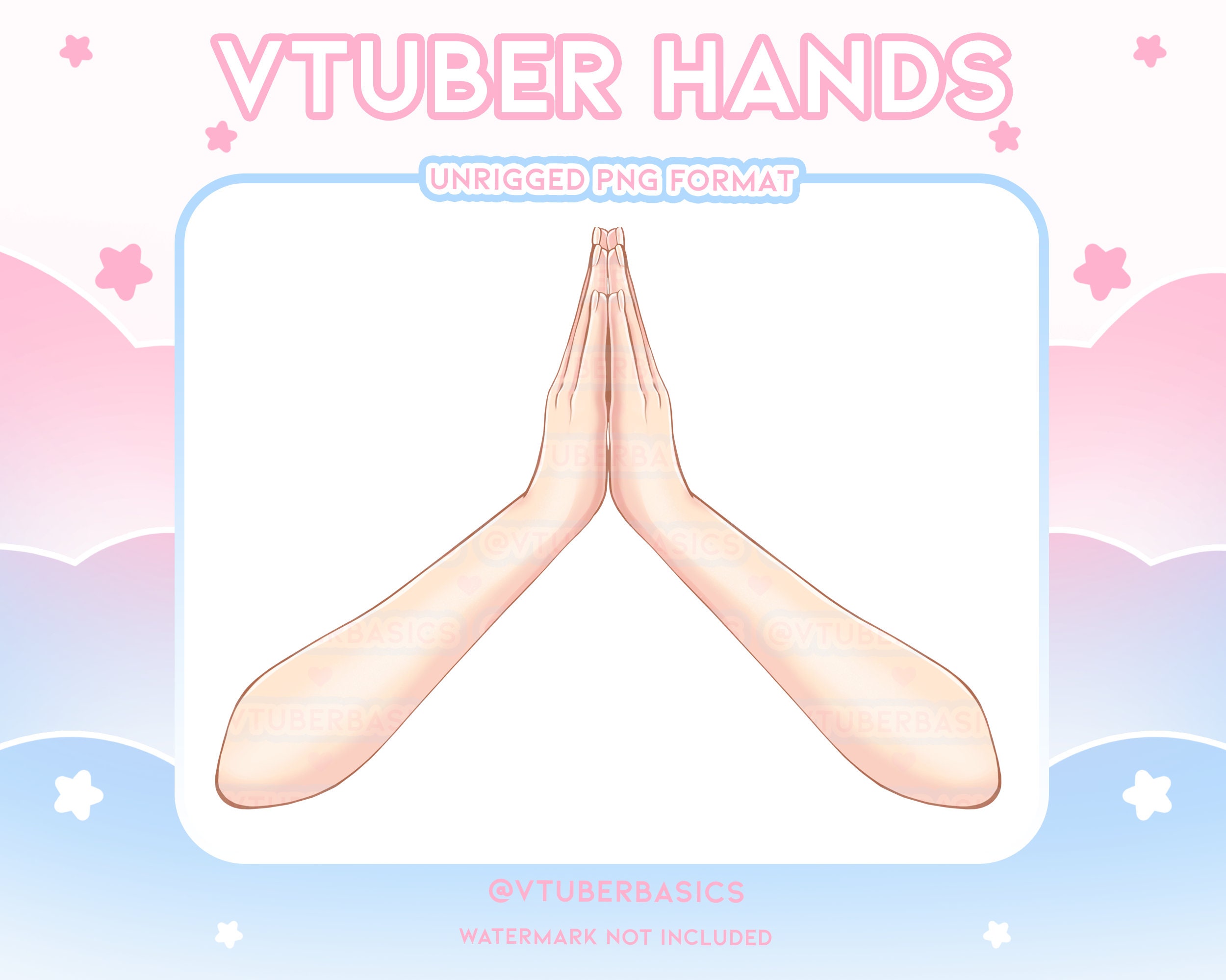 Prayge Bless Hands - Vtuber | Twitch | Youtube | Prop | Asset | Hands ...