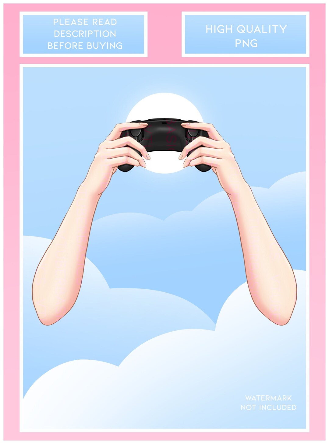 Gaming Controllers Black Pink White Vtuber Twitch - Etsy