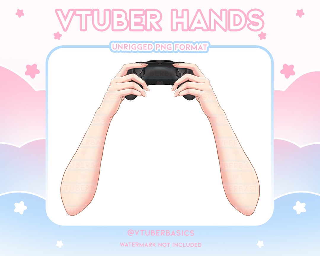 Gaming Controllers - Black - Pink - White - Vtuber | Twitch | Youtube ...