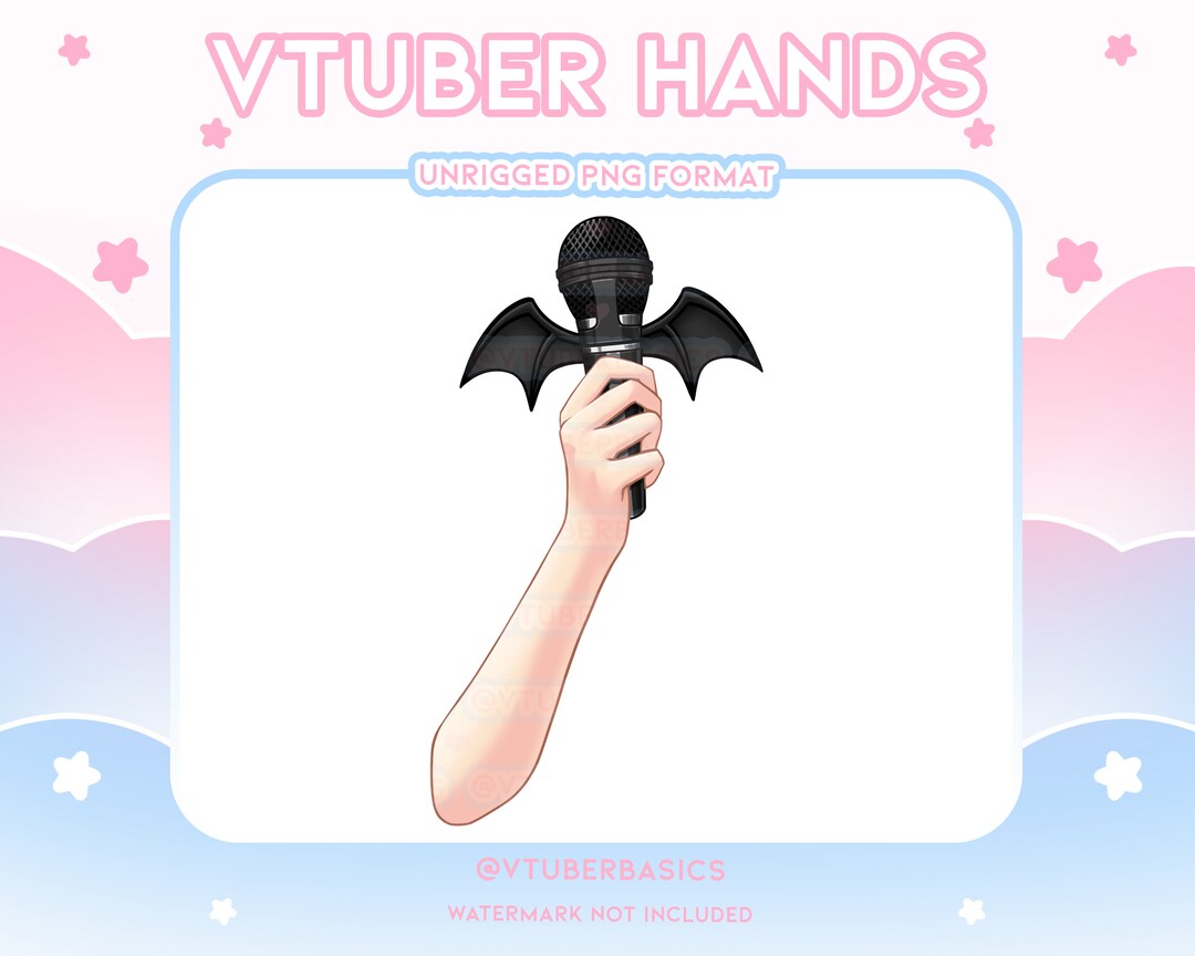 Wings Microphone - Black - Pink - White - Blue - Red | Vtuber | Twitch ...