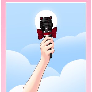 Kitty Microphone - Black - Pink - White - Blue - Red | Vtuber | Twitch ...