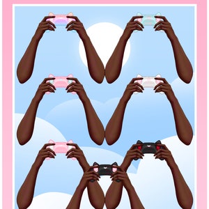 Kitty Gaming Controllers - Black - Pink - White - Blue - Red | Vtuber ...