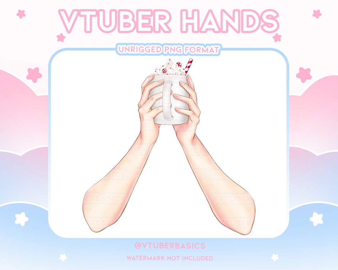 Cup of Cheer - Vtuber | Twitch | Youtube | Prop | Asset | Hands | Christmas | Gift | Cocoa | Mug ...