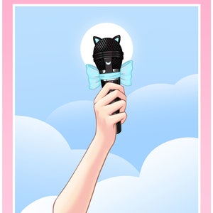 Kitty Microphone - Black - Pink - White - Blue - Red | Vtuber | Twitch ...