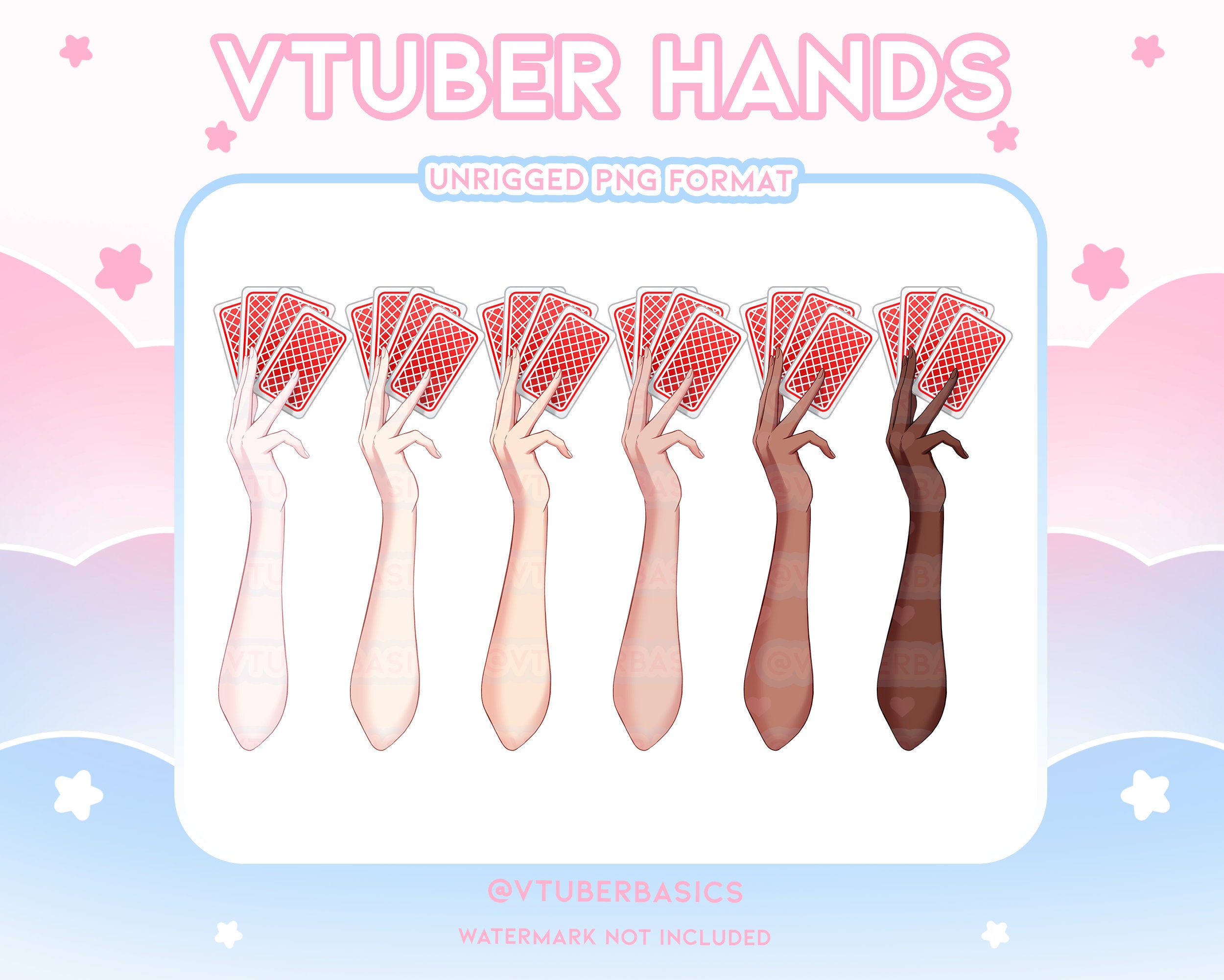 Playing Cards | Vtuber | Twitch | Youtube | Prop | Asset | Hands | 2D ...