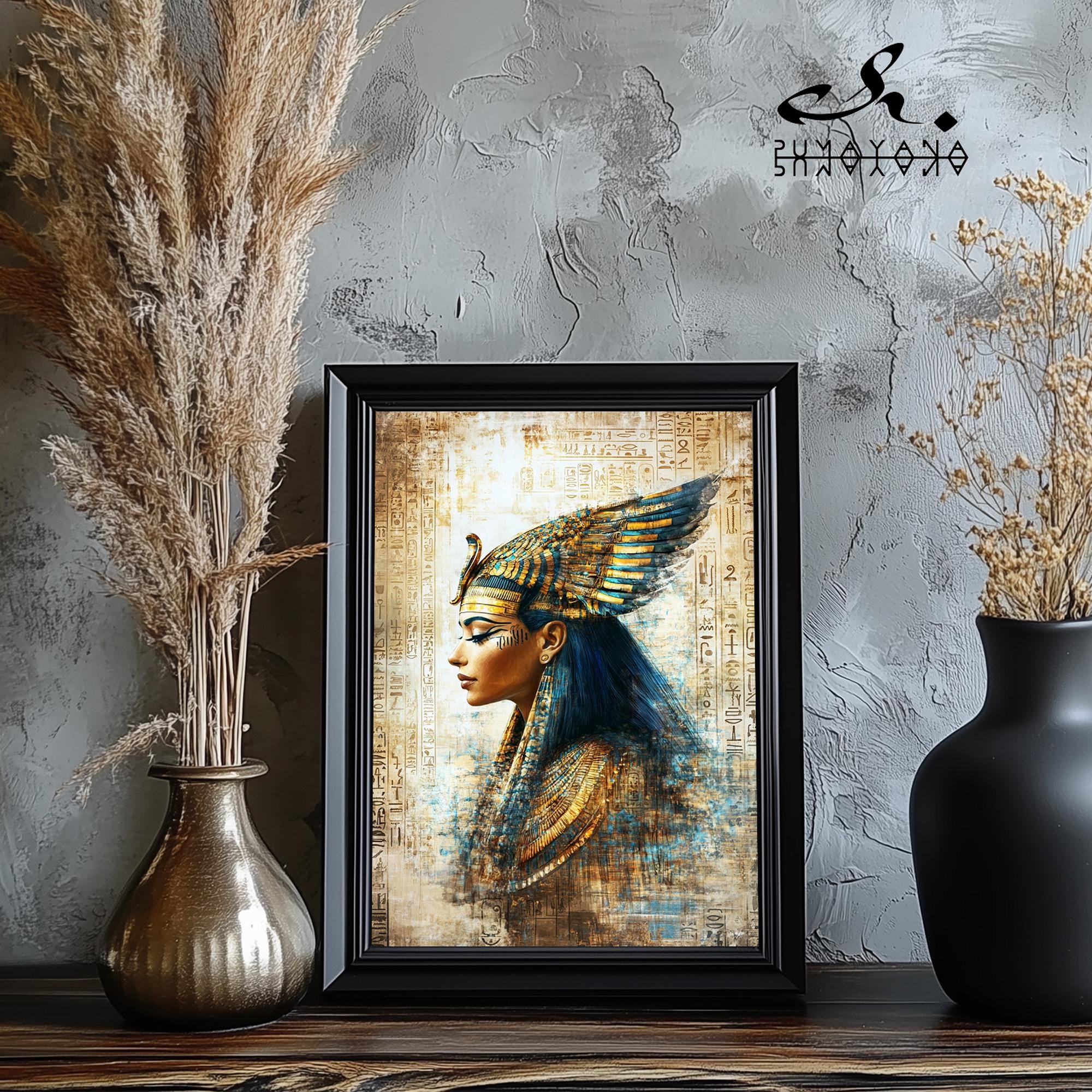 Cleopatra Egyptian Goddess Poster | Ancient Egypt Art Decor, Spiritual ...
