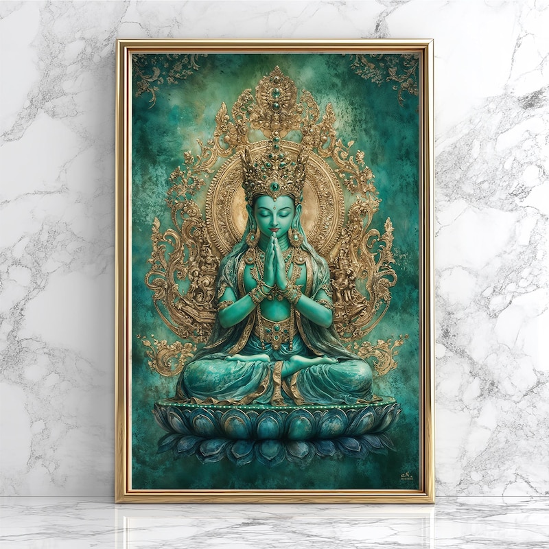 Green Tara Posters - Etsy UK