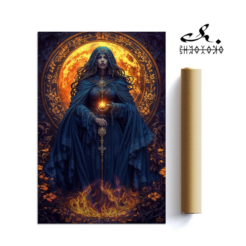 Hecate Goddess of Witchcraft Poster, Greek Goddess Hekate Wall Decor ...