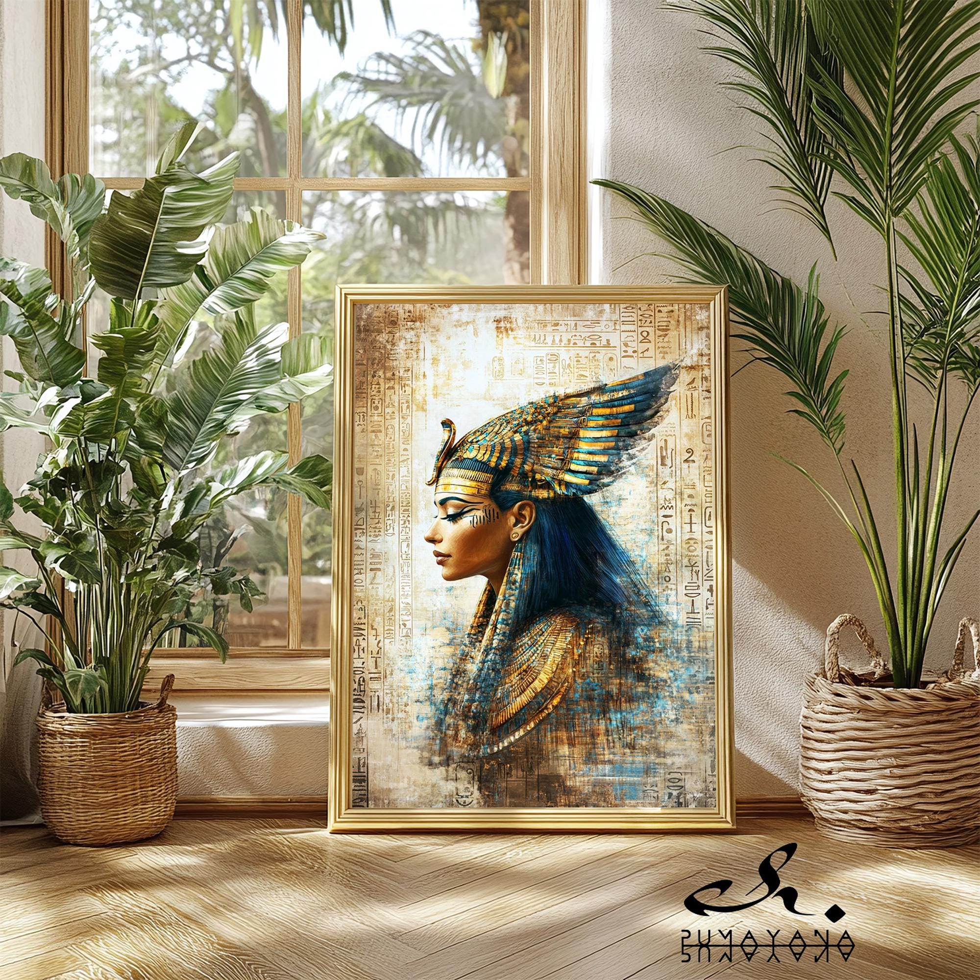 Cleopatra Egyptian Goddess Poster | Ancient Egypt Art Decor, Spiritual ...