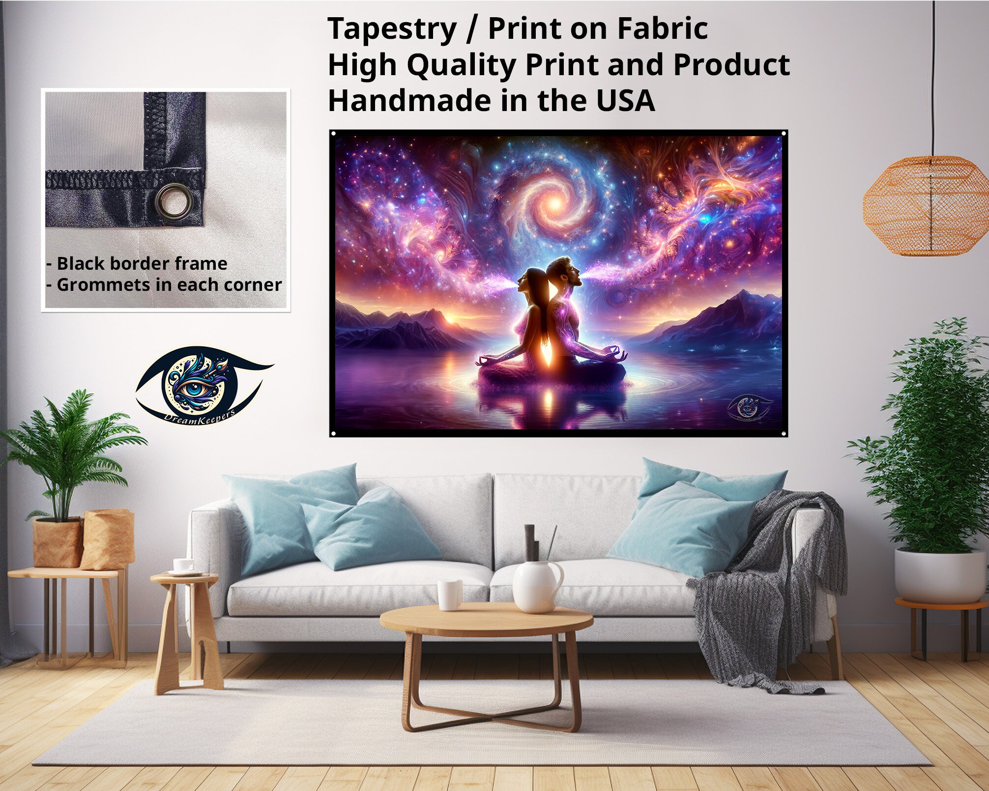 Tantra Art Tapestry, Spiritual Couple, Meditation Room Decor - Etsy