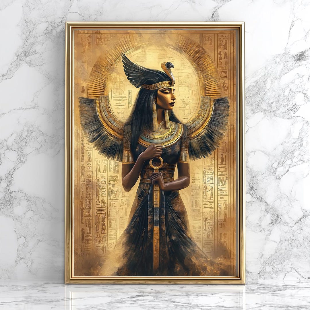 Egyptian Goddess Poster Print, Egyptian Art Decor, Spiritual Wall Art ...