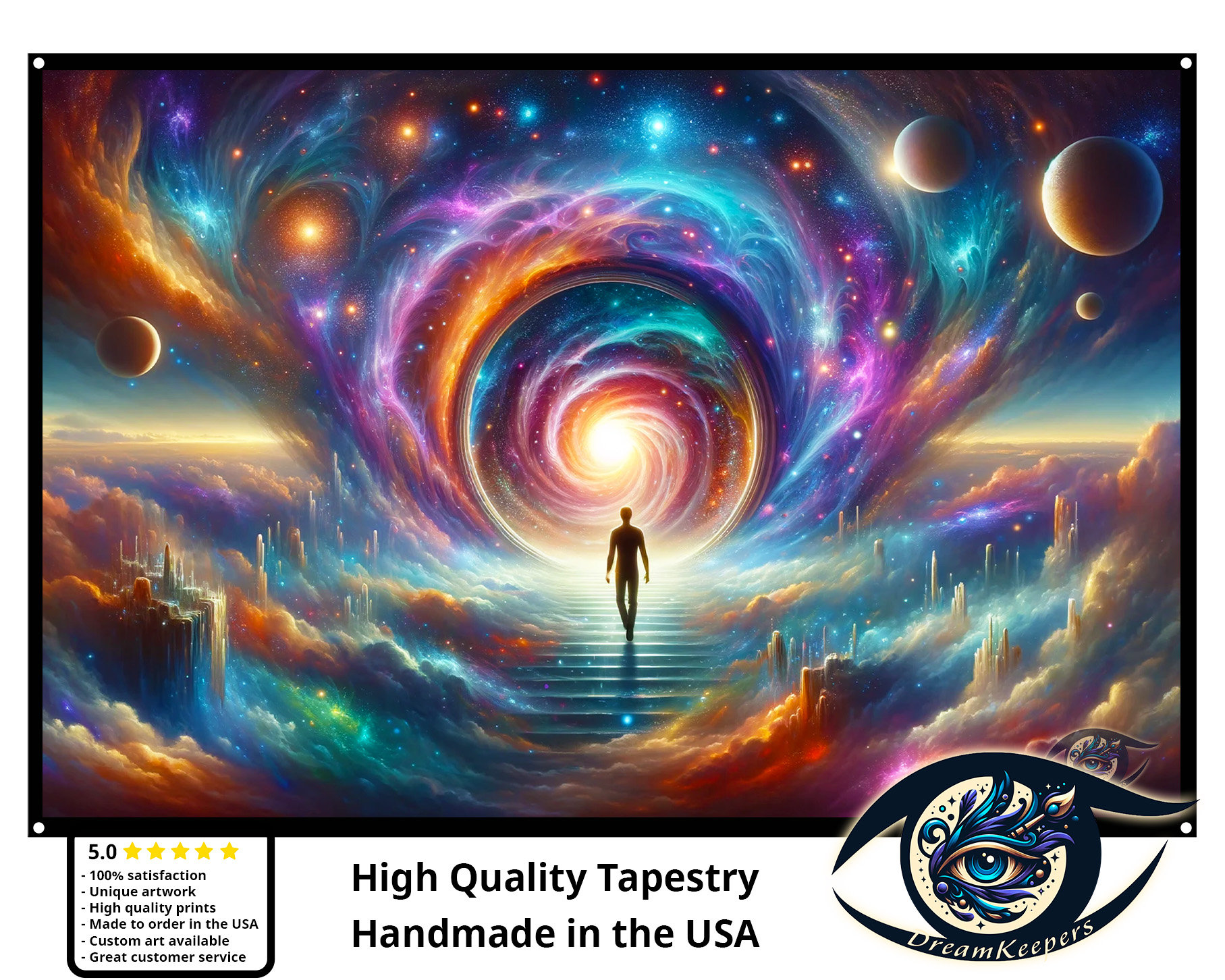 Cosmic Tunnel Tapestry, High Quality Wall-hanging, Wall Art, Home Decor ...
