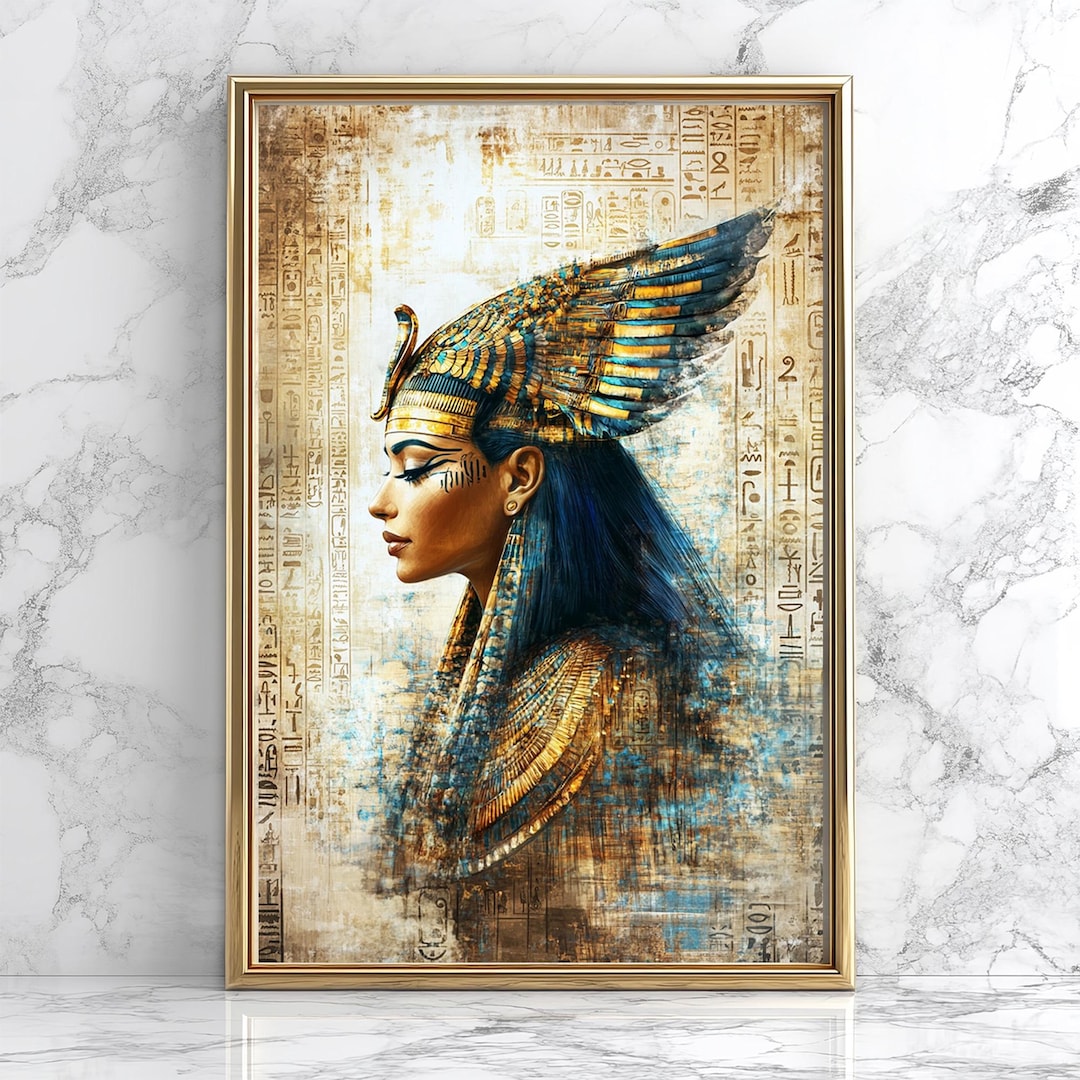 Cleopatra Egyptian Goddess Poster | Ancient Egypt Art Decor, Spiritual ...