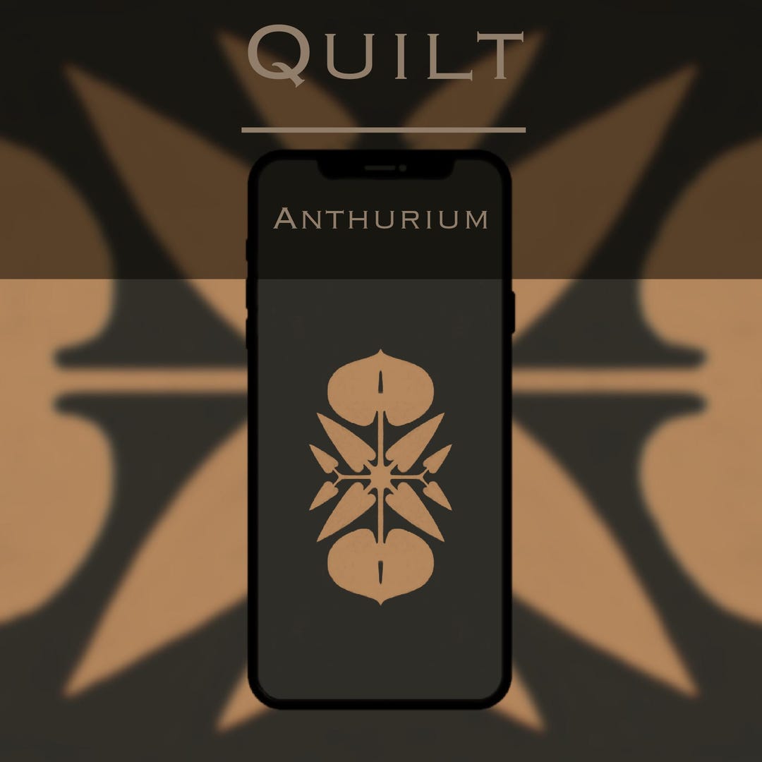 Quilt| Anthurium Borderless| Phone Wallpaper| 1080x1920 - Etsy