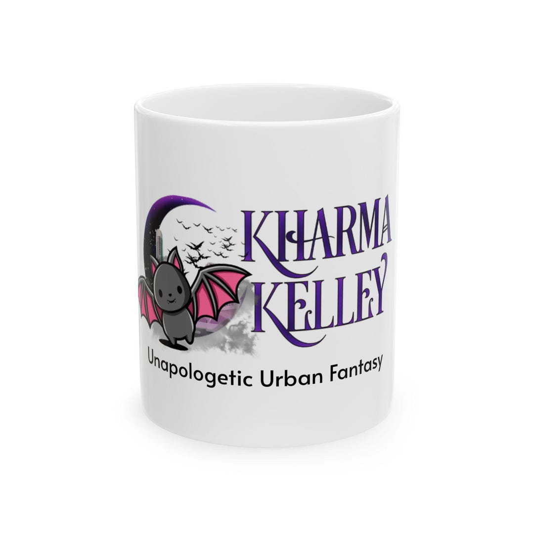 Kharma Kelley Official Logo Ceramic Mug, Book Lover Swag Gifts (11oz ...