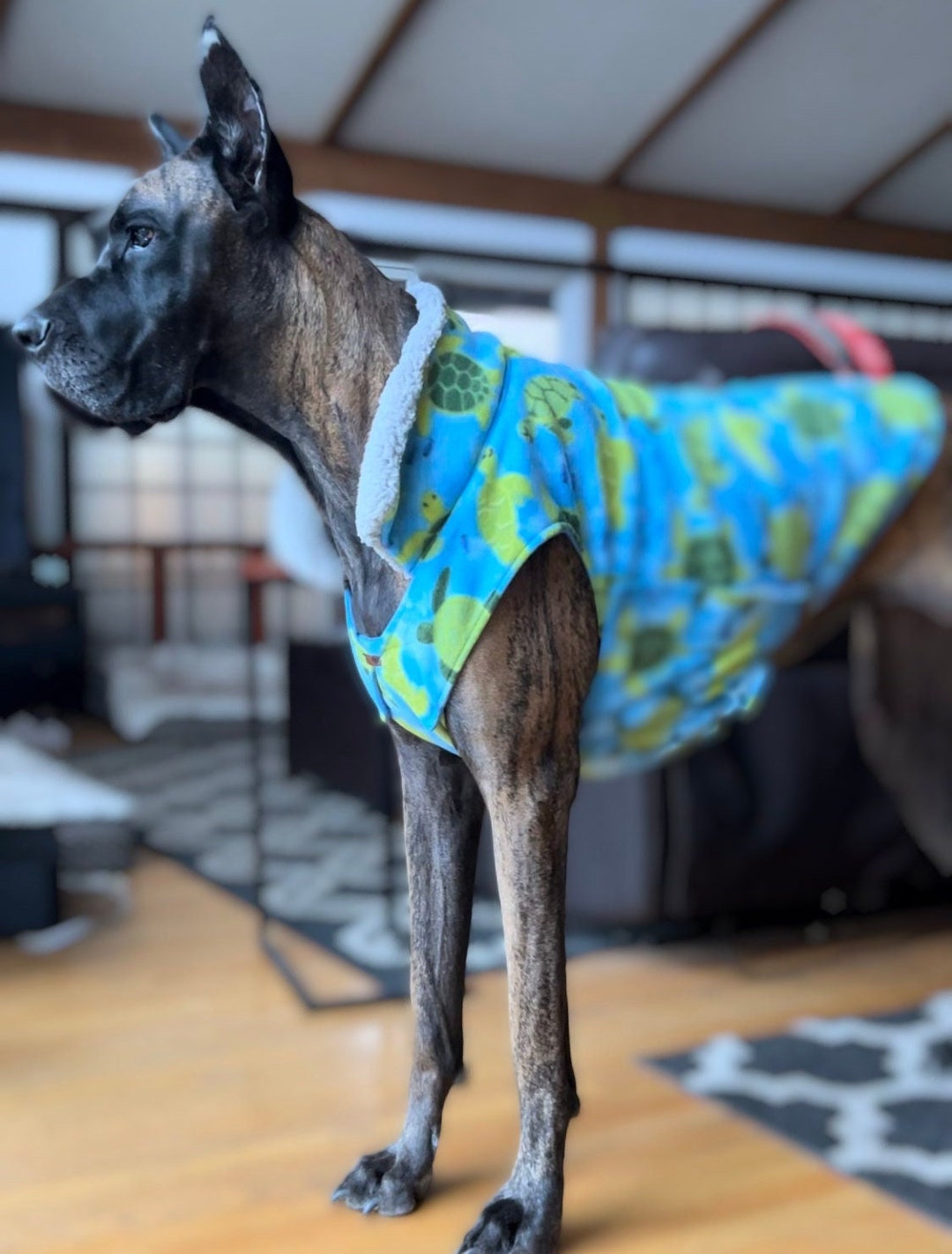 Great Dane/big Dog Double Layered Fleece Cold Weather Vest/coat With ...