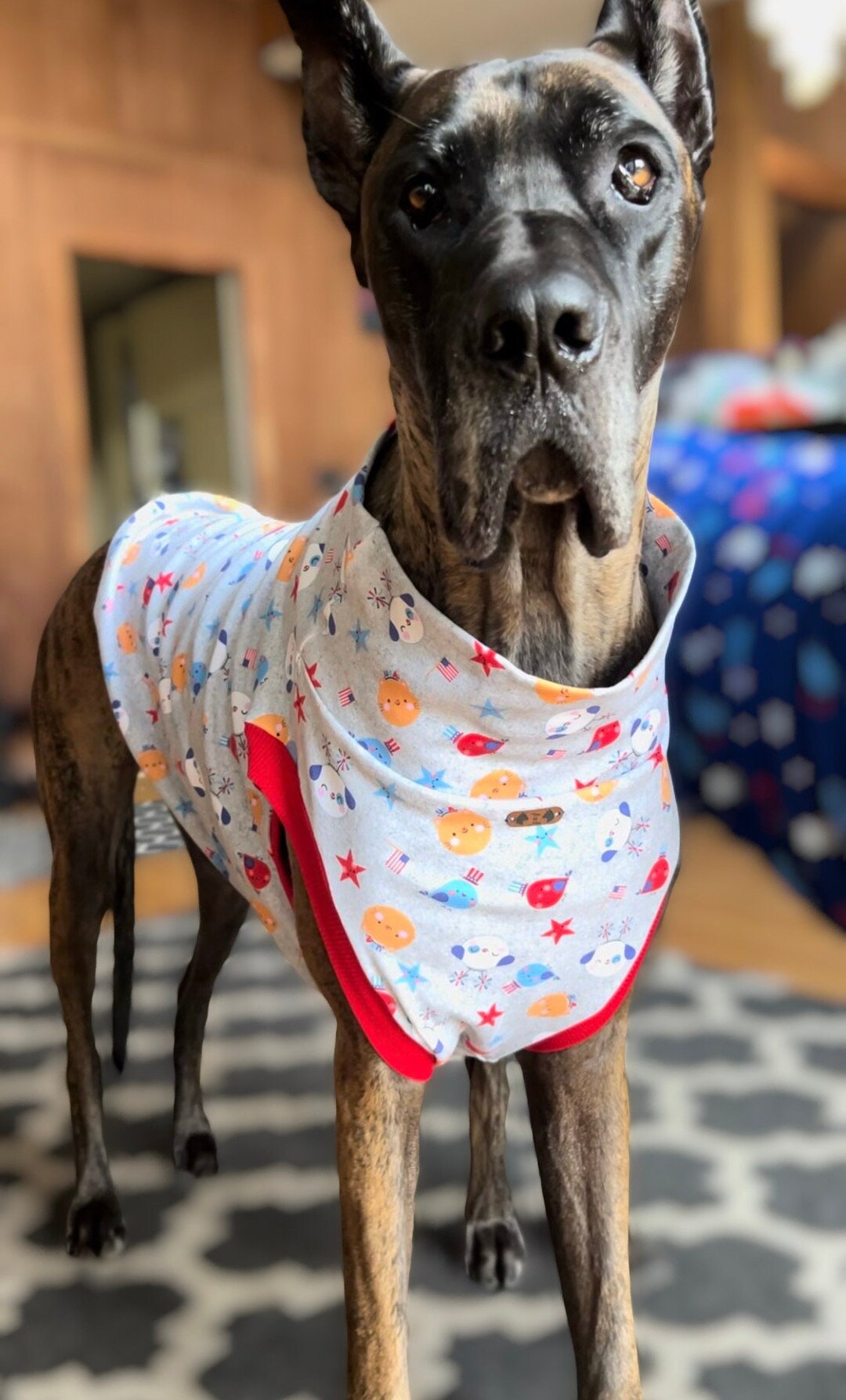 Knit Patriotic Great Dane Large Breed Tee. Summer / Spring T-shirt for ...