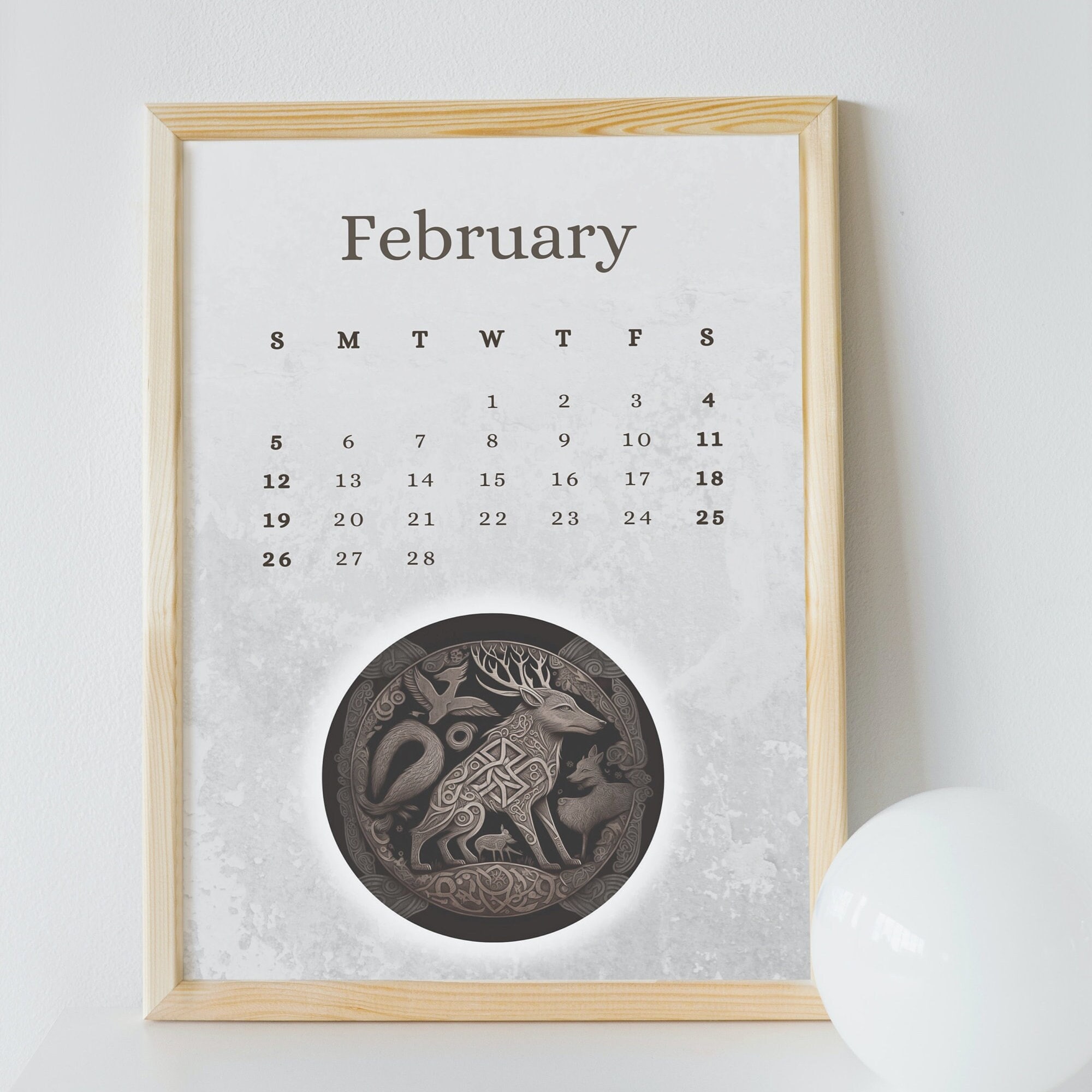 Printable 2023 Gothic Rune Calendar Original Artwork - Etsy