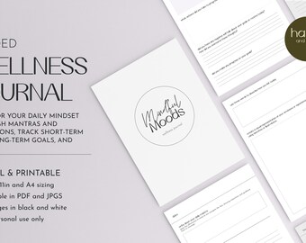 Mood Journal, Digital PDF Download, Self-help, Therapy Guide, Wellness Digital Journal, Digital ...