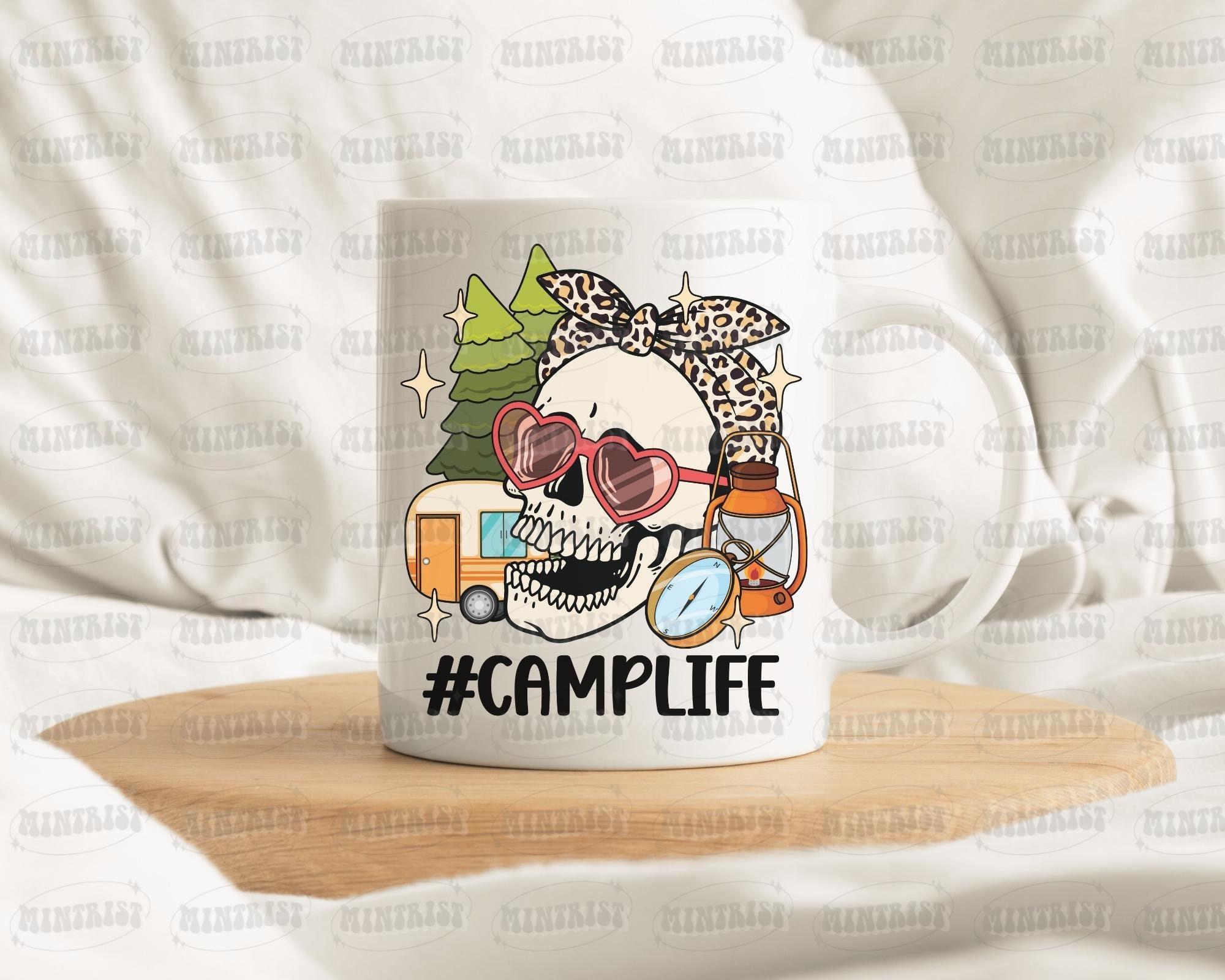Camp Life Skeleton PNG, Funny Camping Skull Trip, Digital Download ...