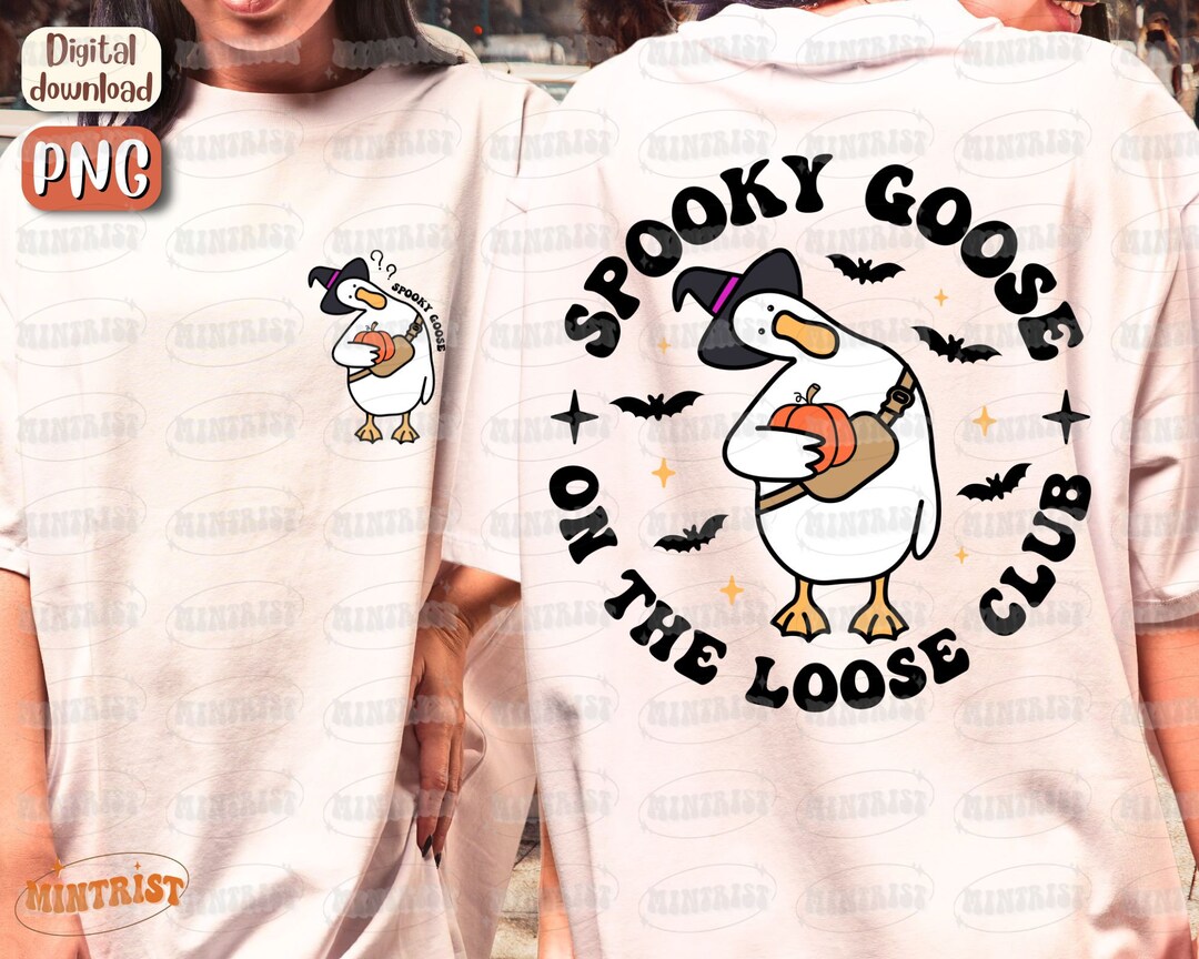 Spooky Goose PNG, Silly Goose on the Loose, Silly Goose, Trendy PNG, in ...
