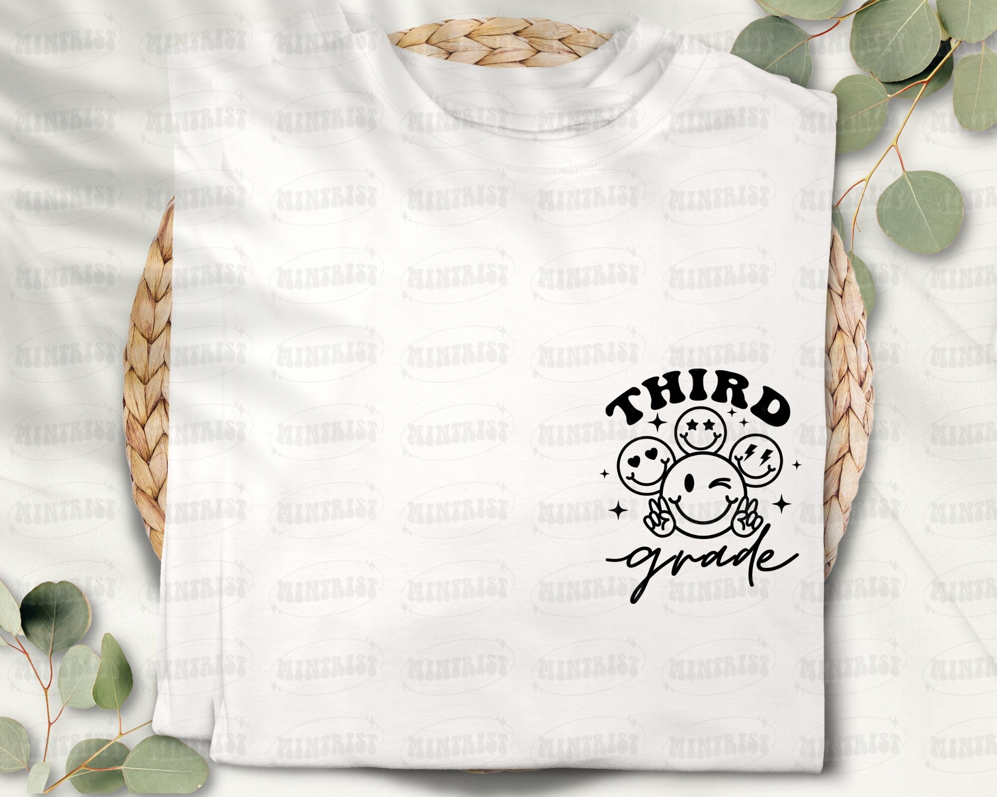 Team Third Grade Svg, Retro Smiley Face, Back to School Png, 3rd Grade ...