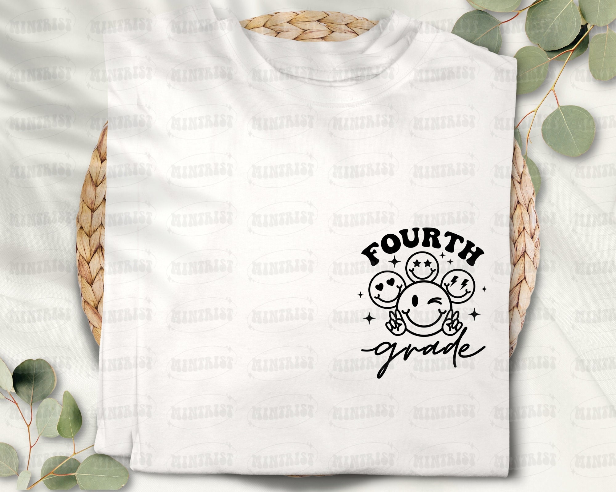 Team Fourth Grade Svg, Retro Smiley Face, Back to School Png, 4th Grade ...