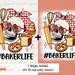 Baker Life Skeleton PNG, Funny Bakery Maker Skull, Digital Download ...