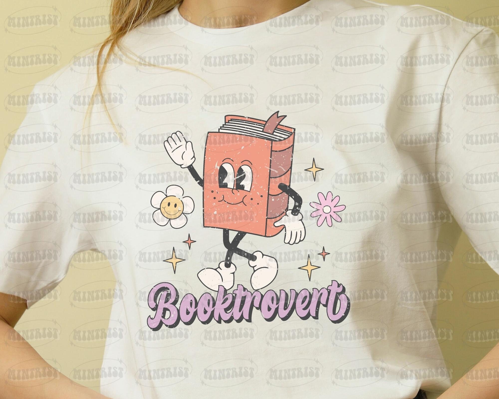 Retro Booktrovert PNG Groovy Reading Books Quotes Digital - Etsy