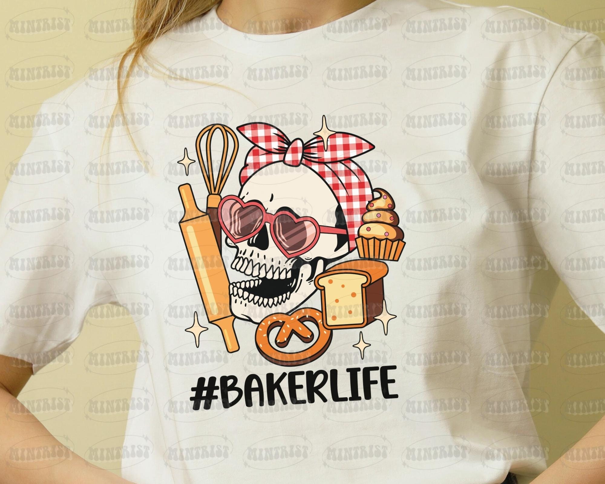 Baker Life Skeleton PNG Funny Bakery Maker Skull Digital - Etsy