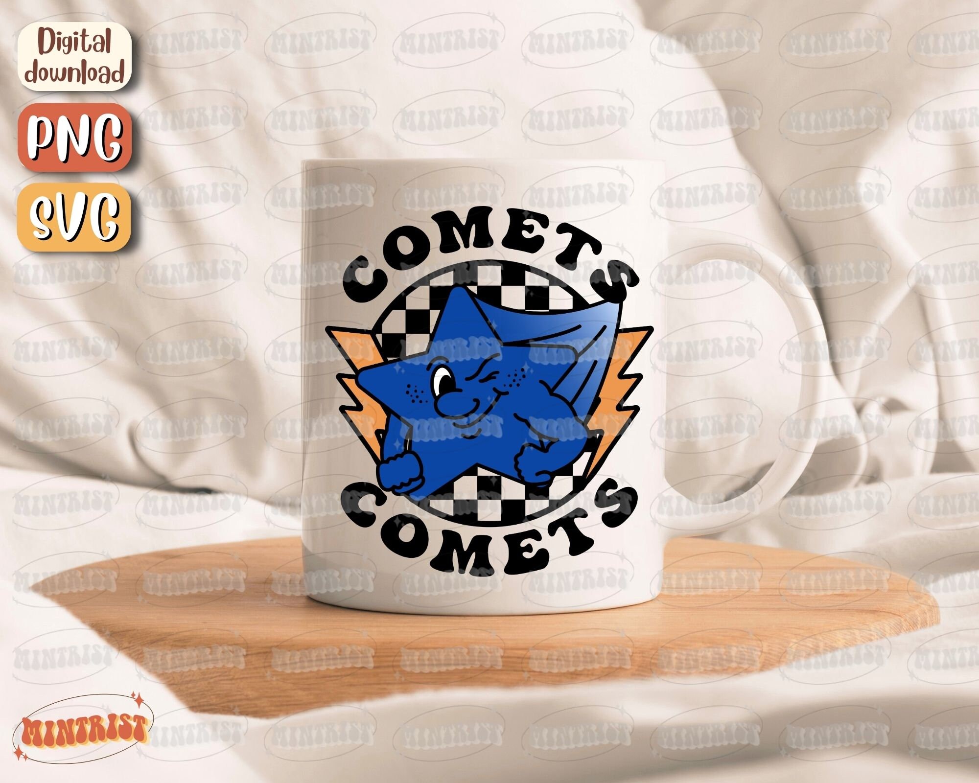 Comets Mascot Svg, Comets Svg, Star Mascot Png, Comets Football Png ...