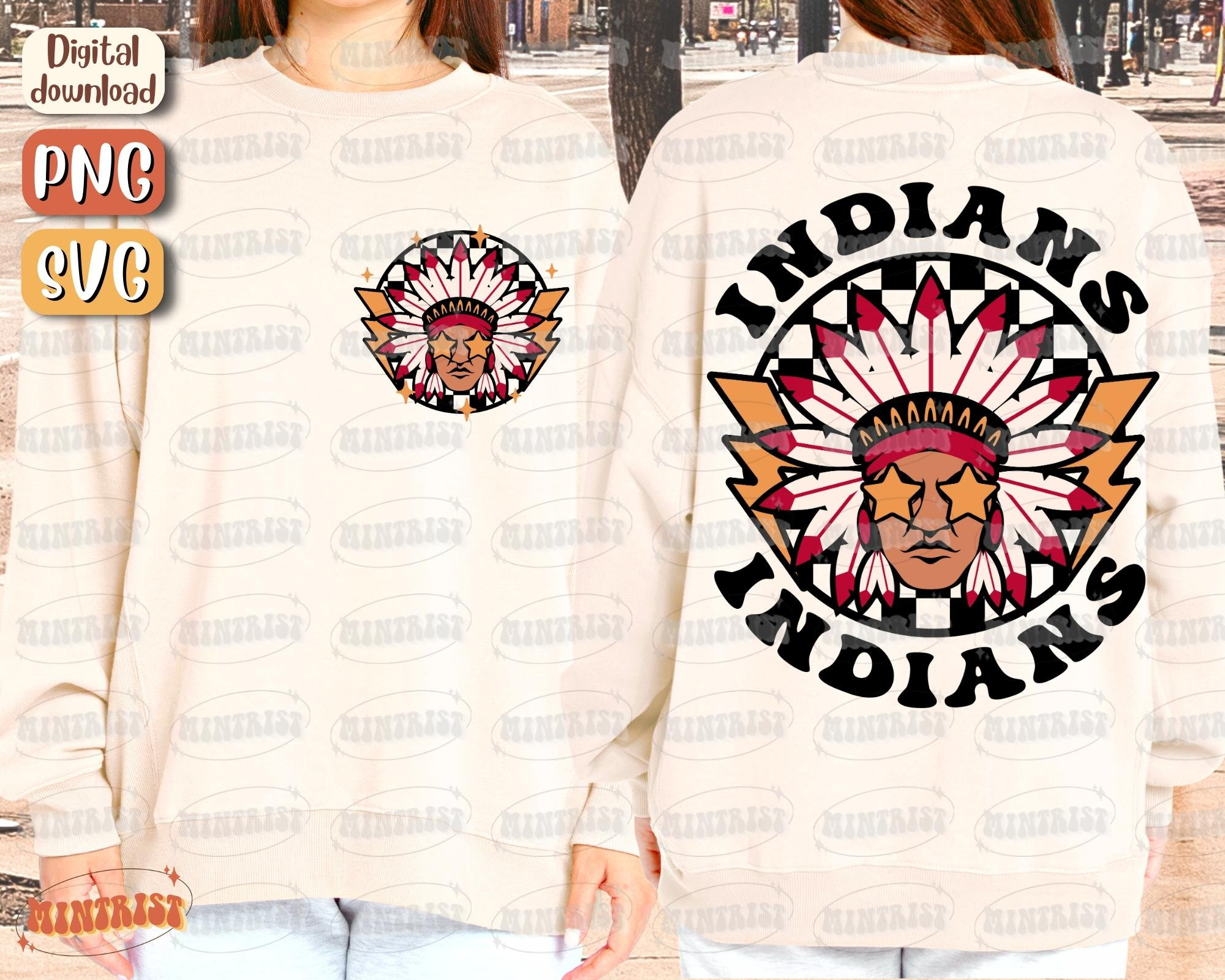 Indians Mascot Svg Indians Mascot Png Go Indians Svg Mascot - Etsy