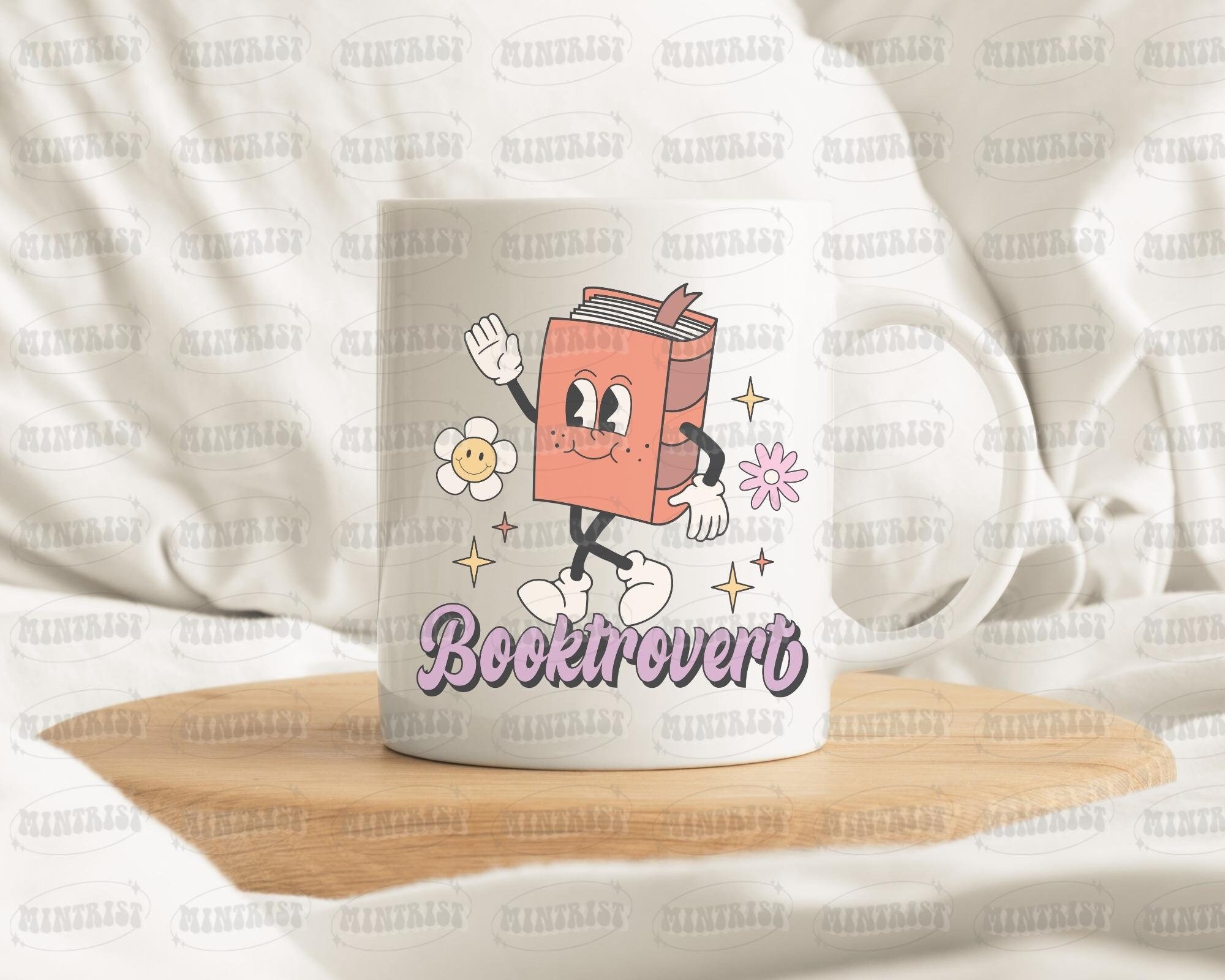 Retro Booktrovert PNG Groovy Reading Books Quotes Digital - Etsy