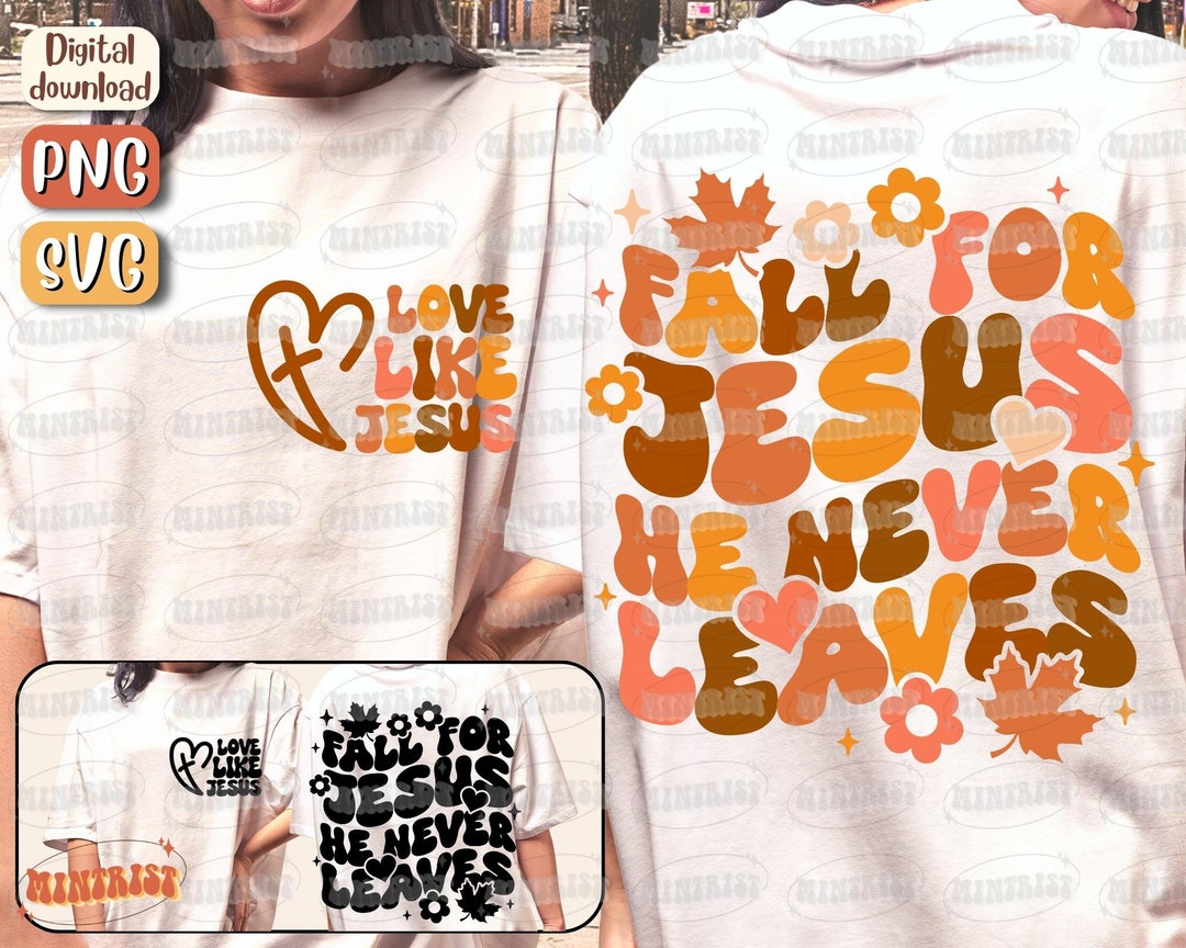 Fall for Jesus Svg, Falling for Jesus Svg, Autumn Season, Sublimation ...