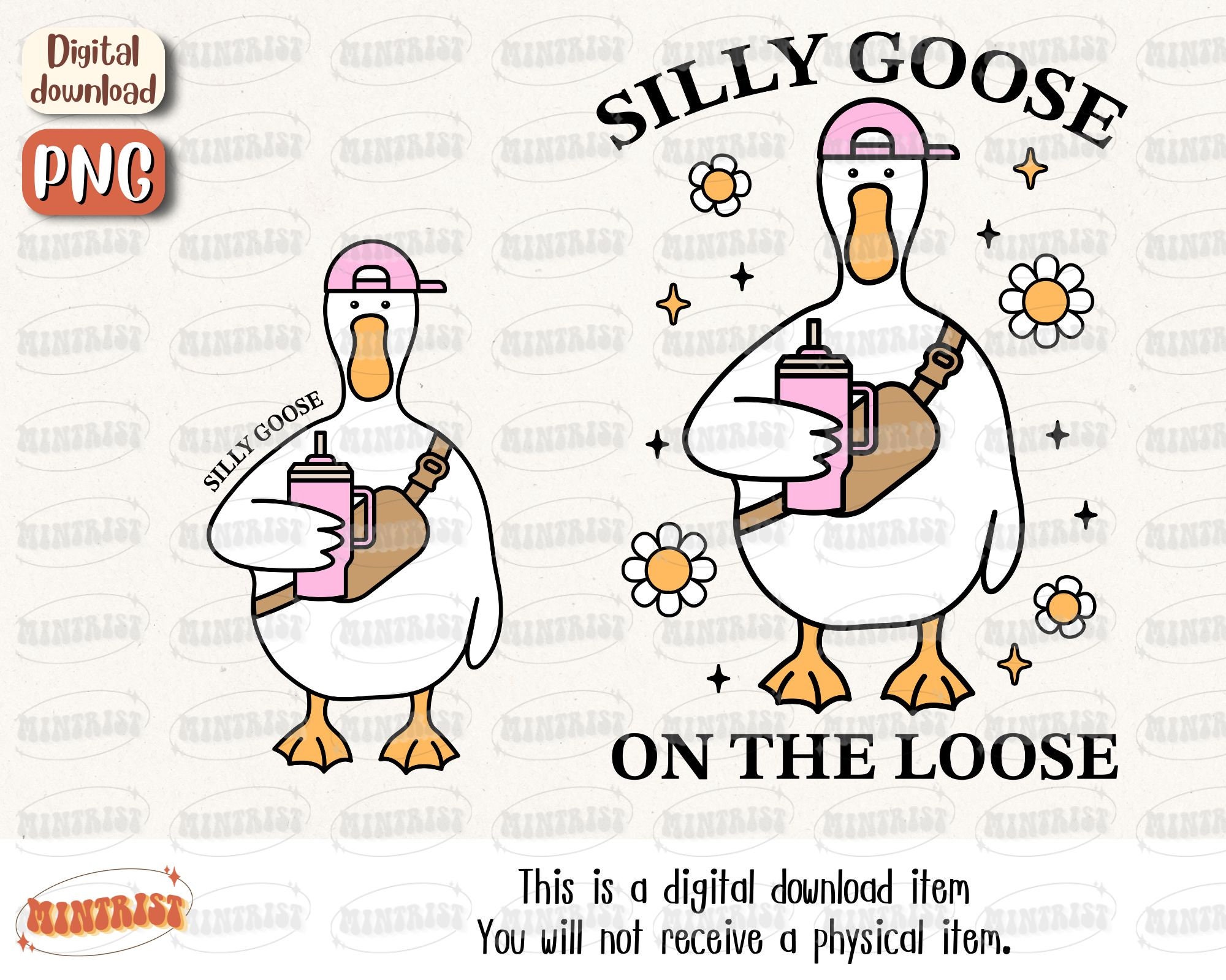Silly Goose PNG, Silly Goose on the Loose, Trendy PNG, in My Silly ...