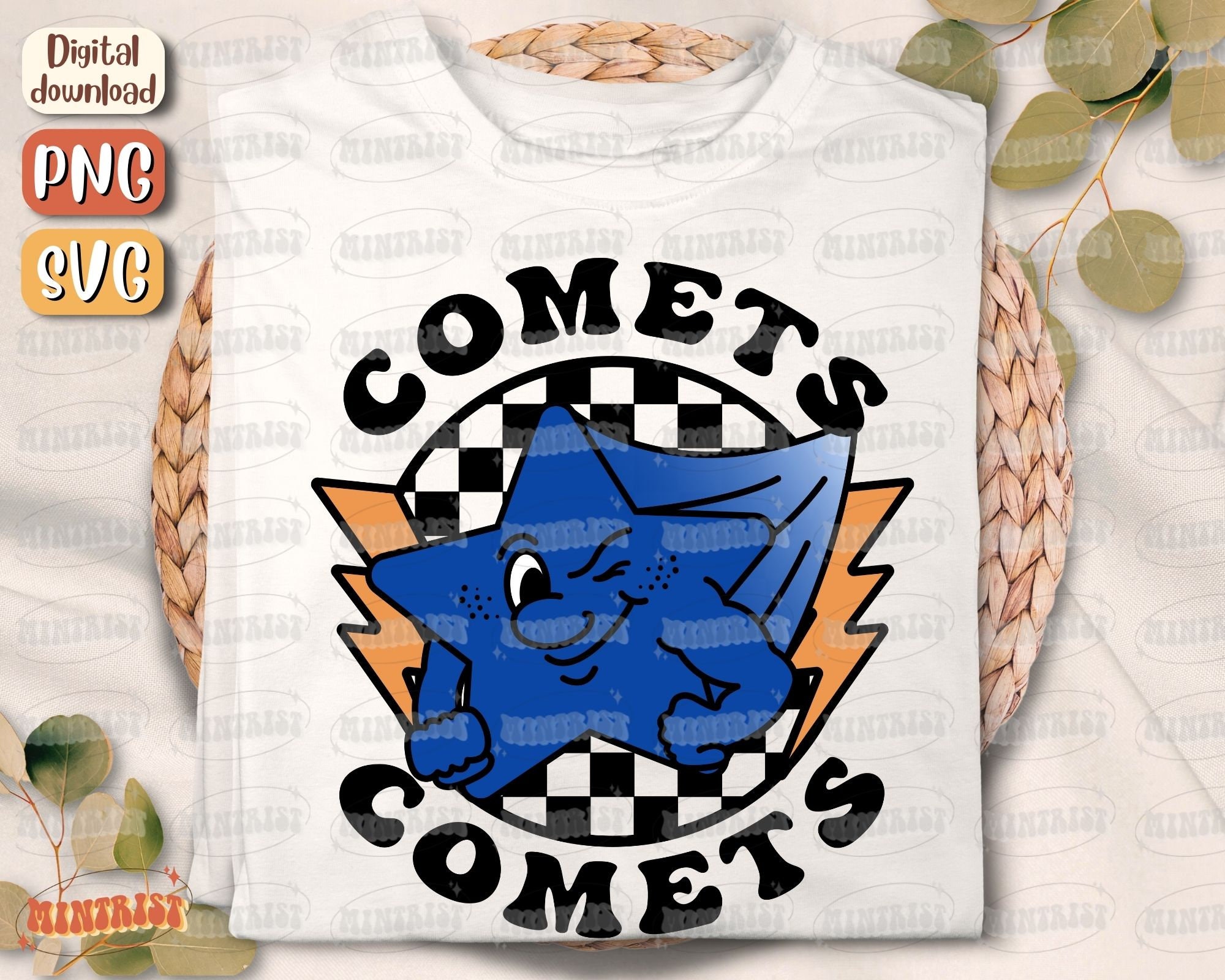 Comets Mascot Svg, Comets Svg, Star Mascot Png, Comets Football Png ...