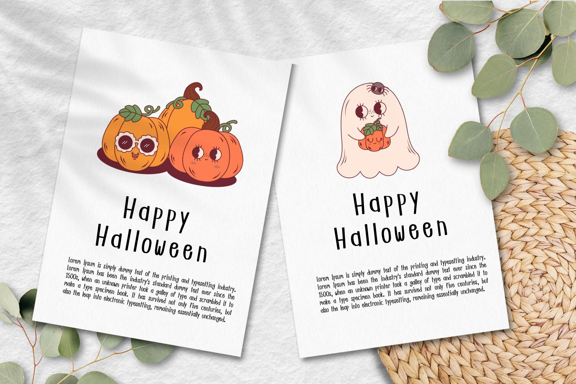 Cute Groovy Retro Halloween Clipart Bundle, Sublimation Bundle, PNG ...