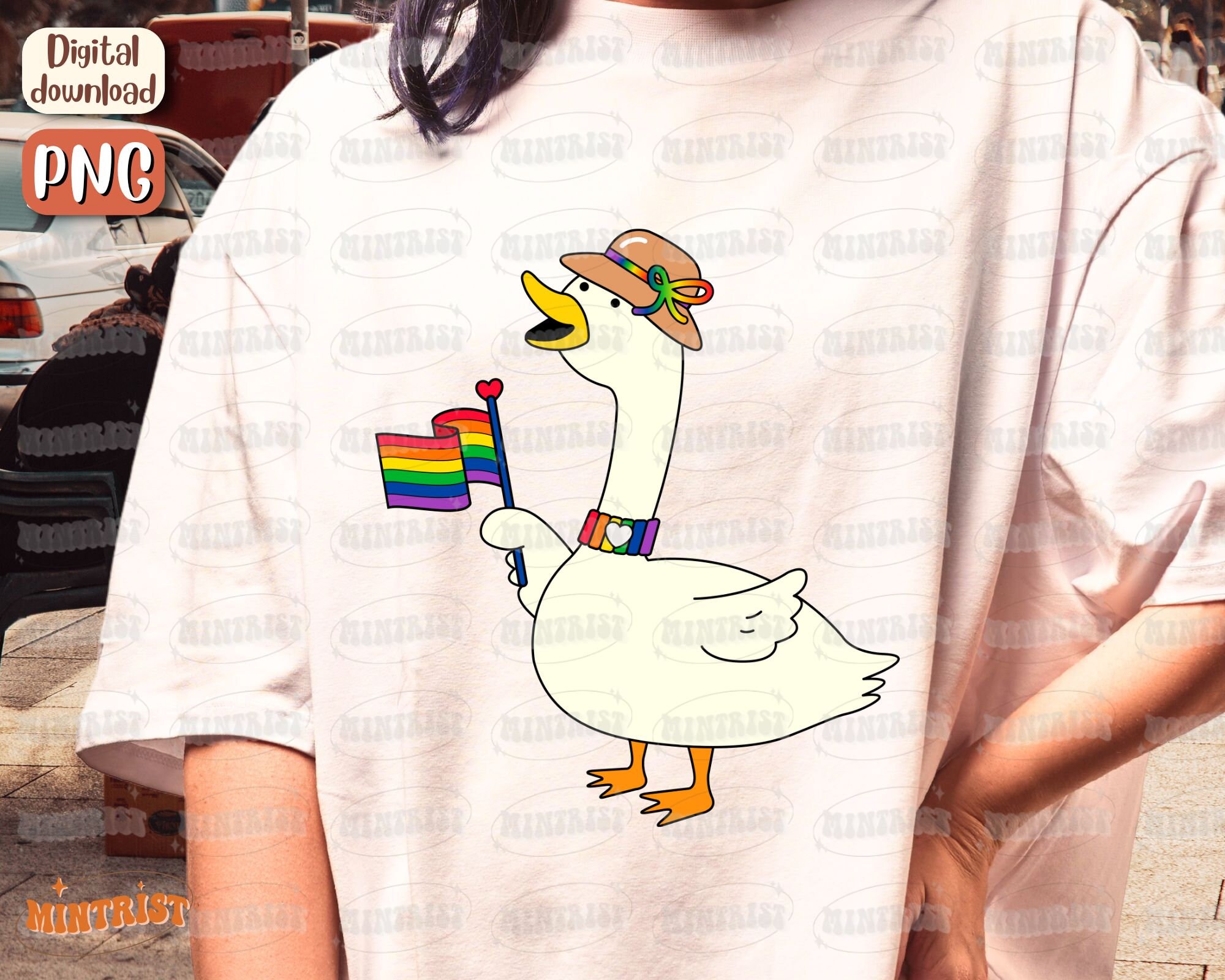 Silly Goose PNG, LGBT Goose Png, Trendy PNG, Pride Month, Funny Goose ...
