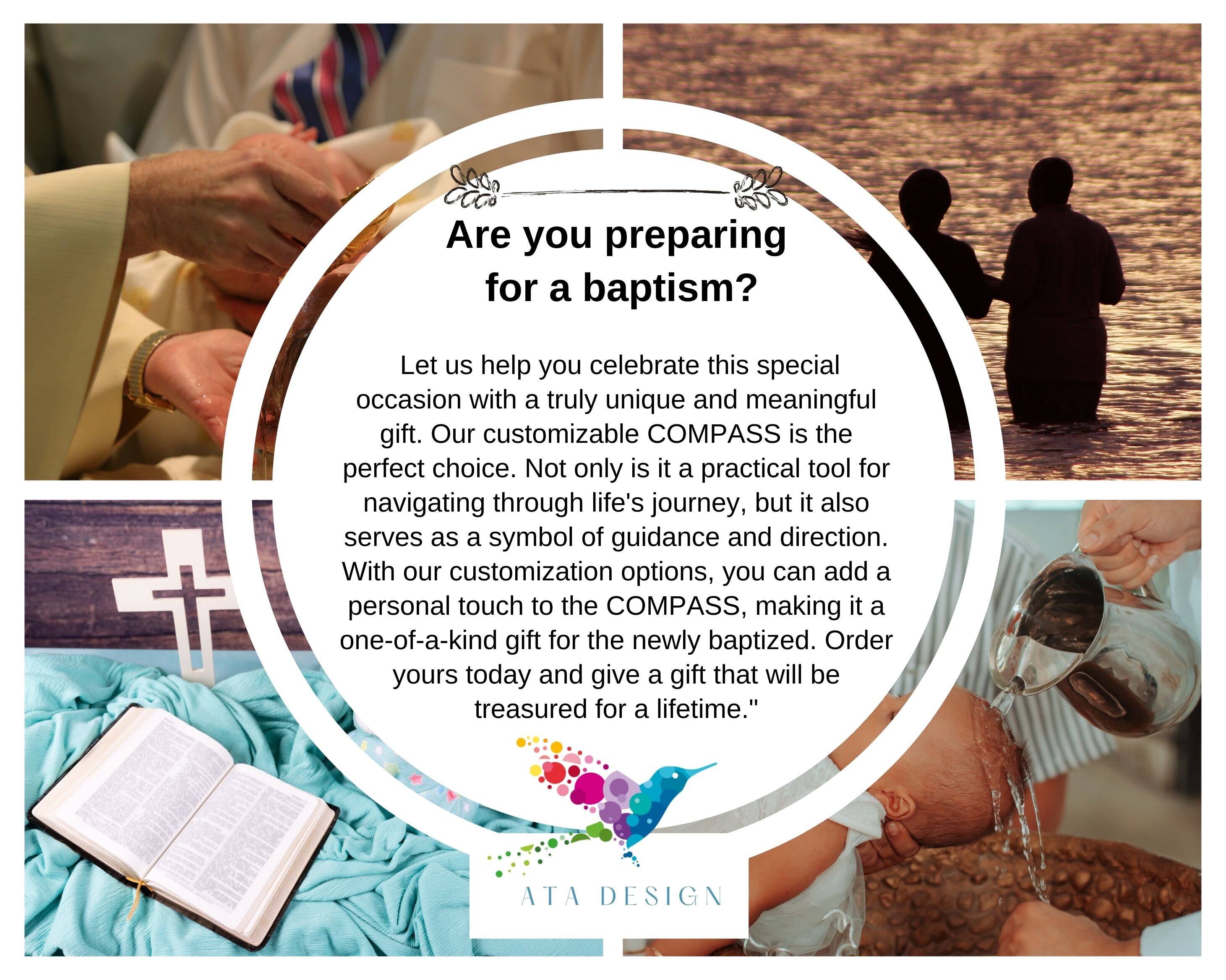 Baptism Compass, First Holy Communion Compass, Engraved Compass for ...