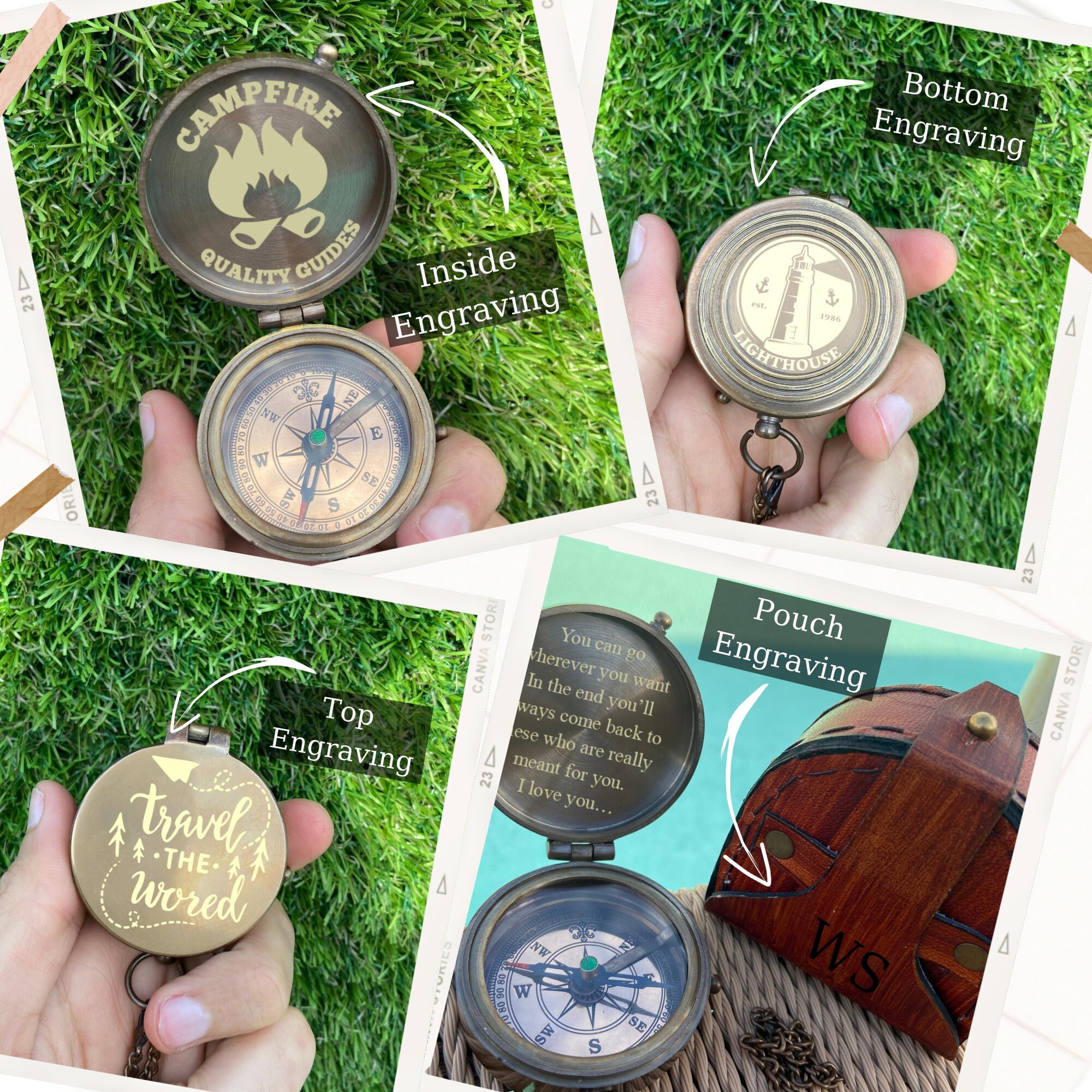 Baptism Compass, First Holy Communion Compass, Engraved Compass for ...