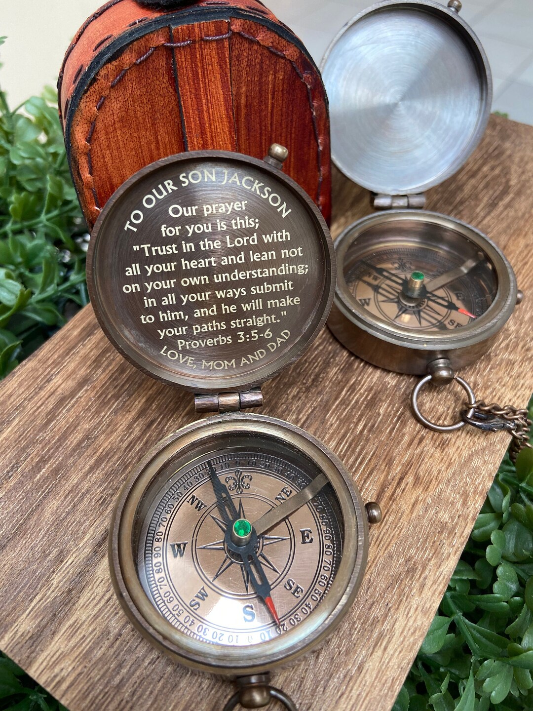 Personalized Compass, Custom Engraved Compass, Gift for Mom, Working ...