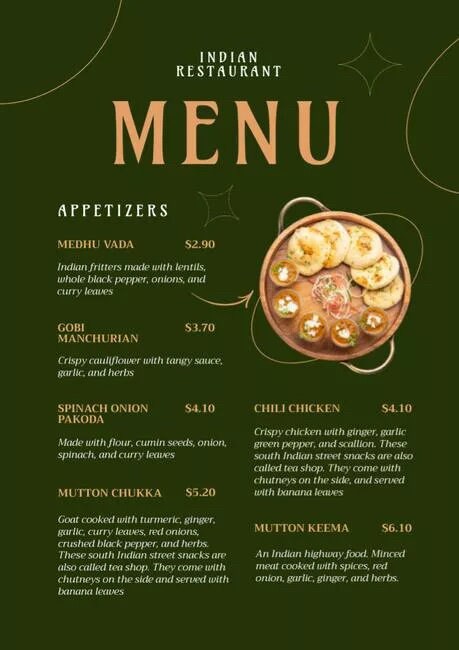 Personalized Menu Templates, Different Menu Layouts, Fully Customizable ...