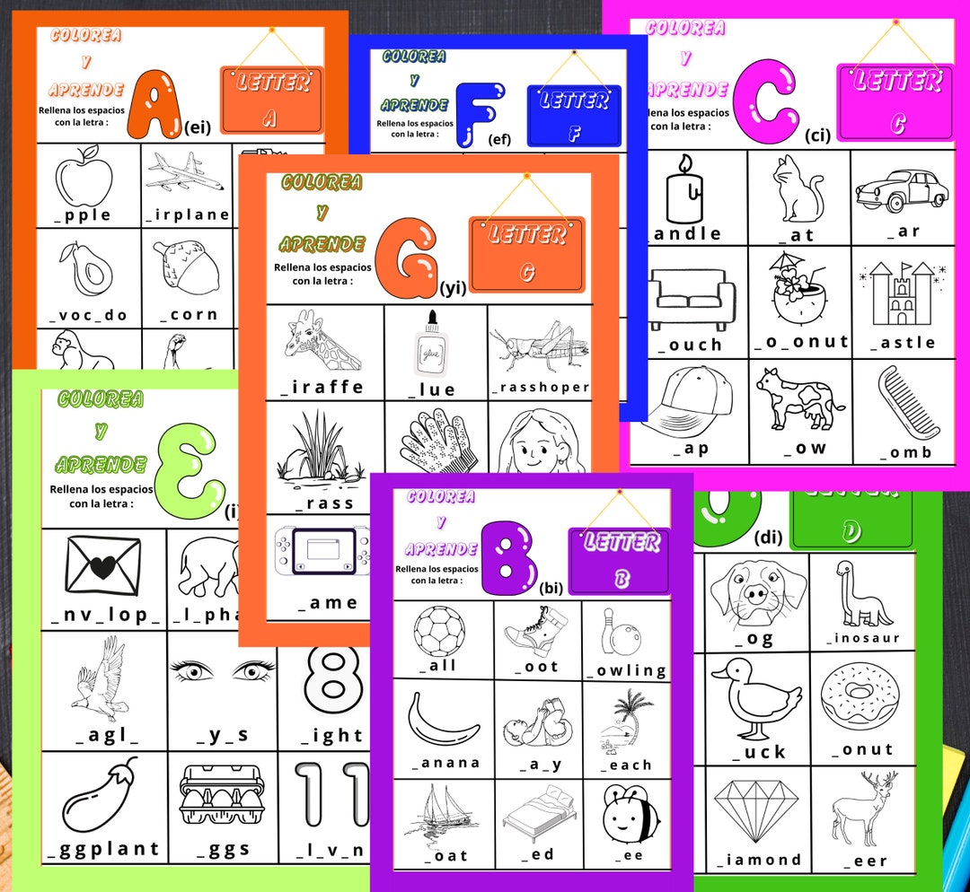 Learn English From A to Z Sheets to Learn 234 New Words in English 8.5 ...